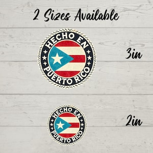Puerto Rico Sticker, Hecho En Puerto Rico, UV DTF Stickers, Laptop ...