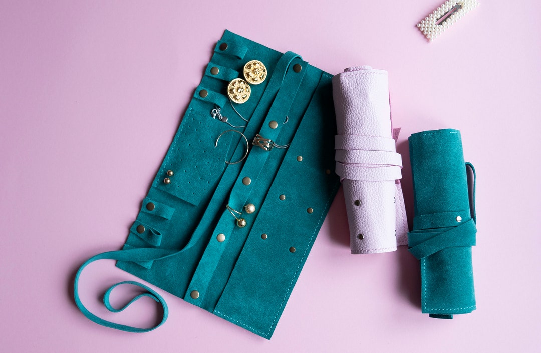 Natural Velour Travel Jewelry Roll Ready for Dispatching Now - Etsy