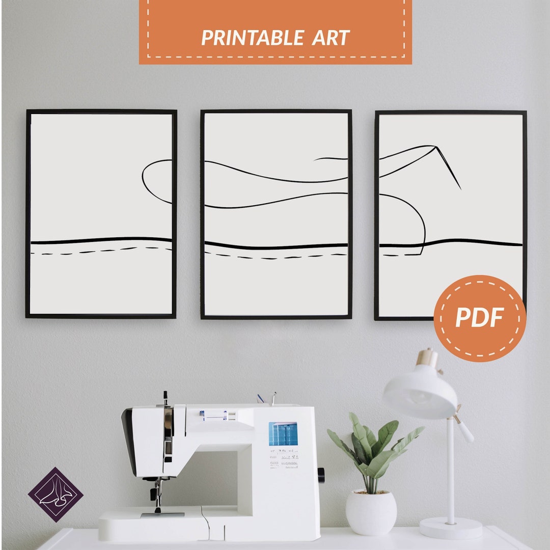 3 Piece Sewing Room Art Posters & Seamstress Wall Art - Craft Room ...