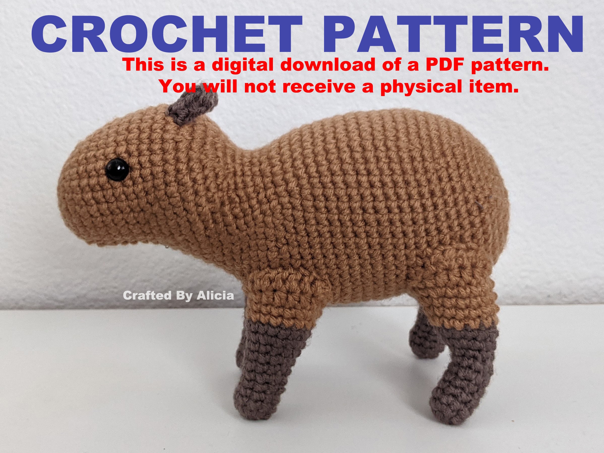 PDF PATTERN: Amigurumi Crochet Capybara digital Download - Etsy