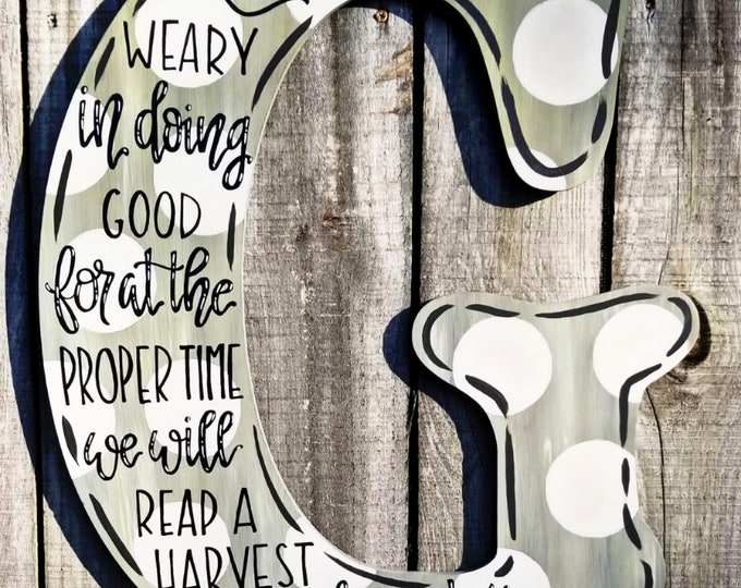 Verse Letter Door Hanger - Etsy