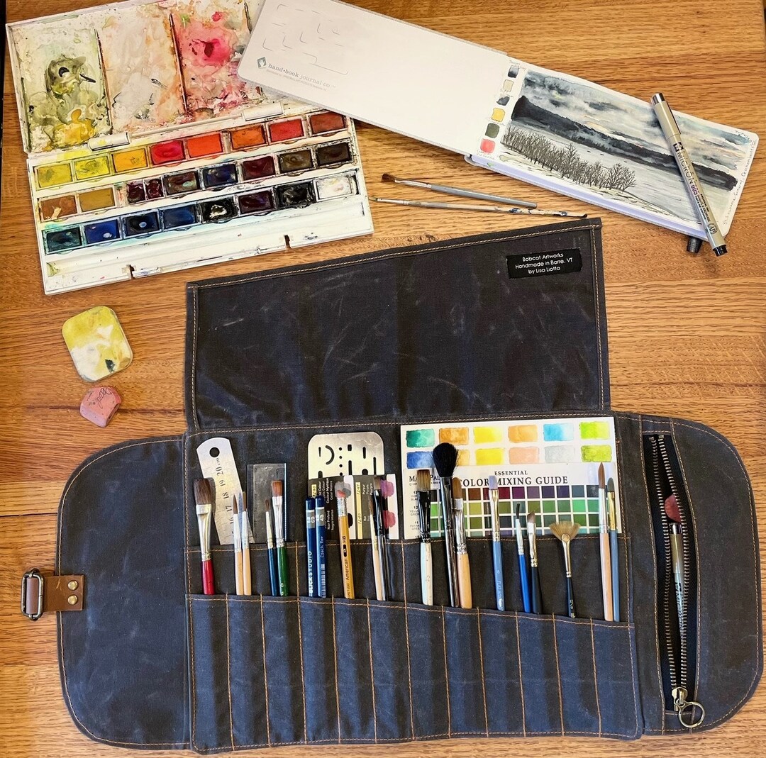 Waxed Canvas Artist Roll, Ready for Adventure! - Etsy