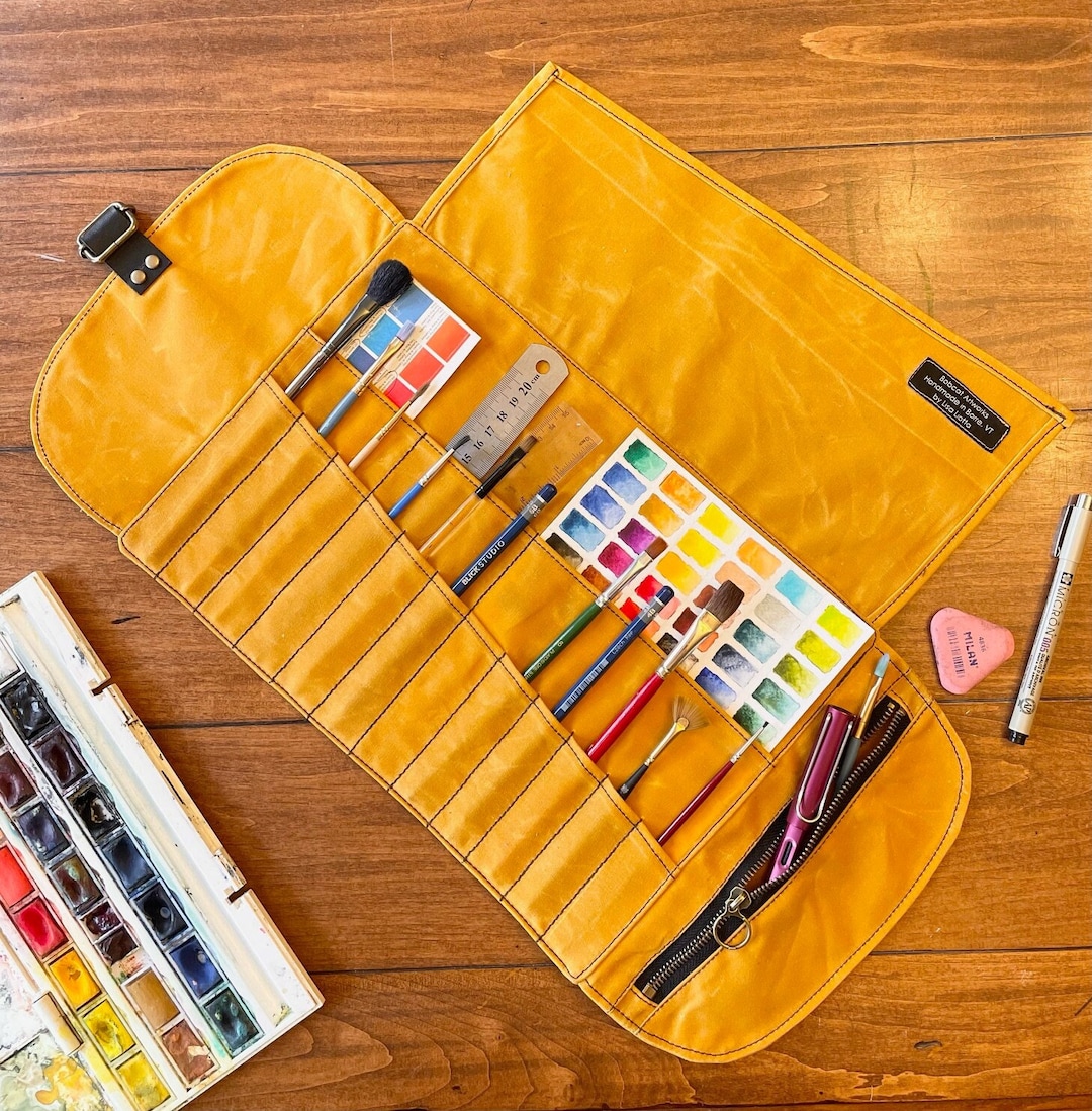Waxed Canvas Artist Roll, Ready for Adventure! - Etsy