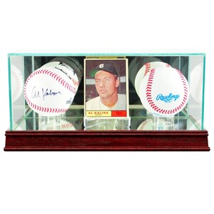 Card and Double Baseball Glass Display Case - Etsy