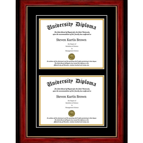 Double Diploma Case Holder Certificate Frame State Board - Etsy