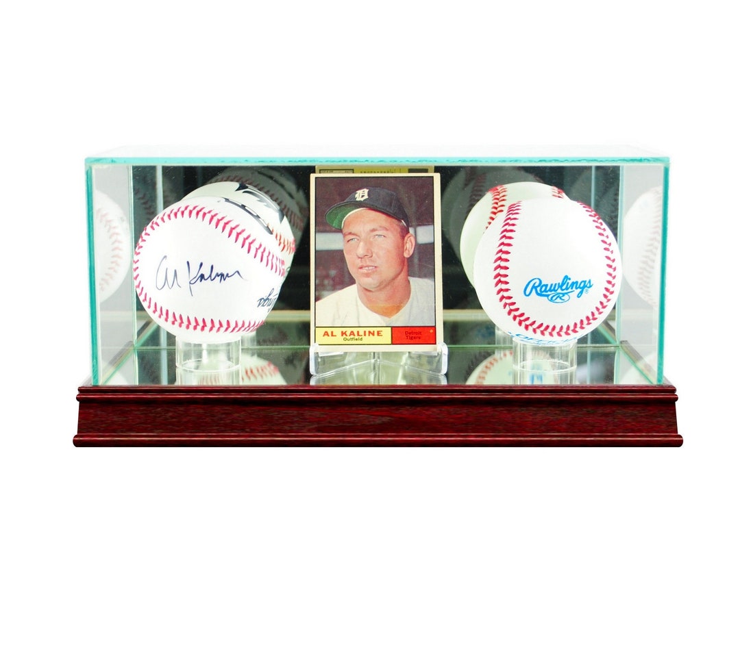 Card and Double Baseball Glass Display Case - Etsy