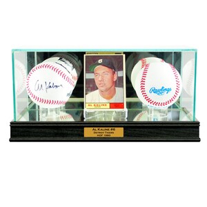 Card and Double Baseball Glass Display Case - Etsy