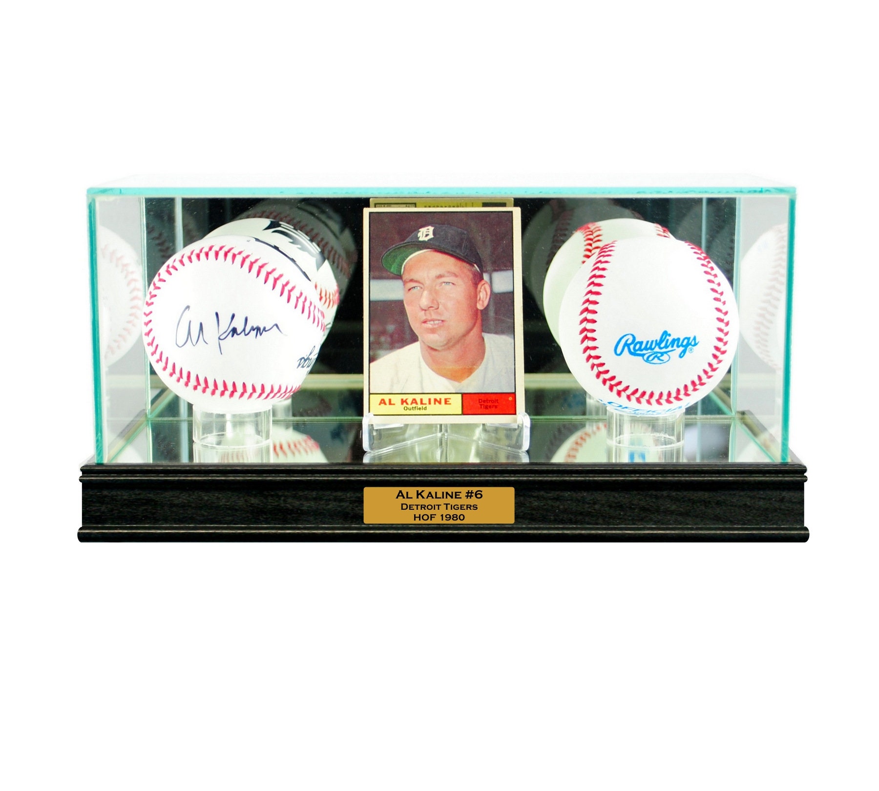 Card and Double Baseball Glass Display Case - Etsy