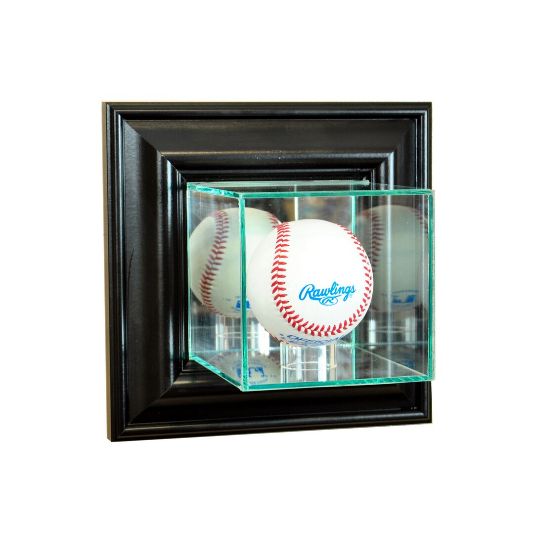 Wall Mounted Baseball Display Case UV Protected Baseball Display Case ...