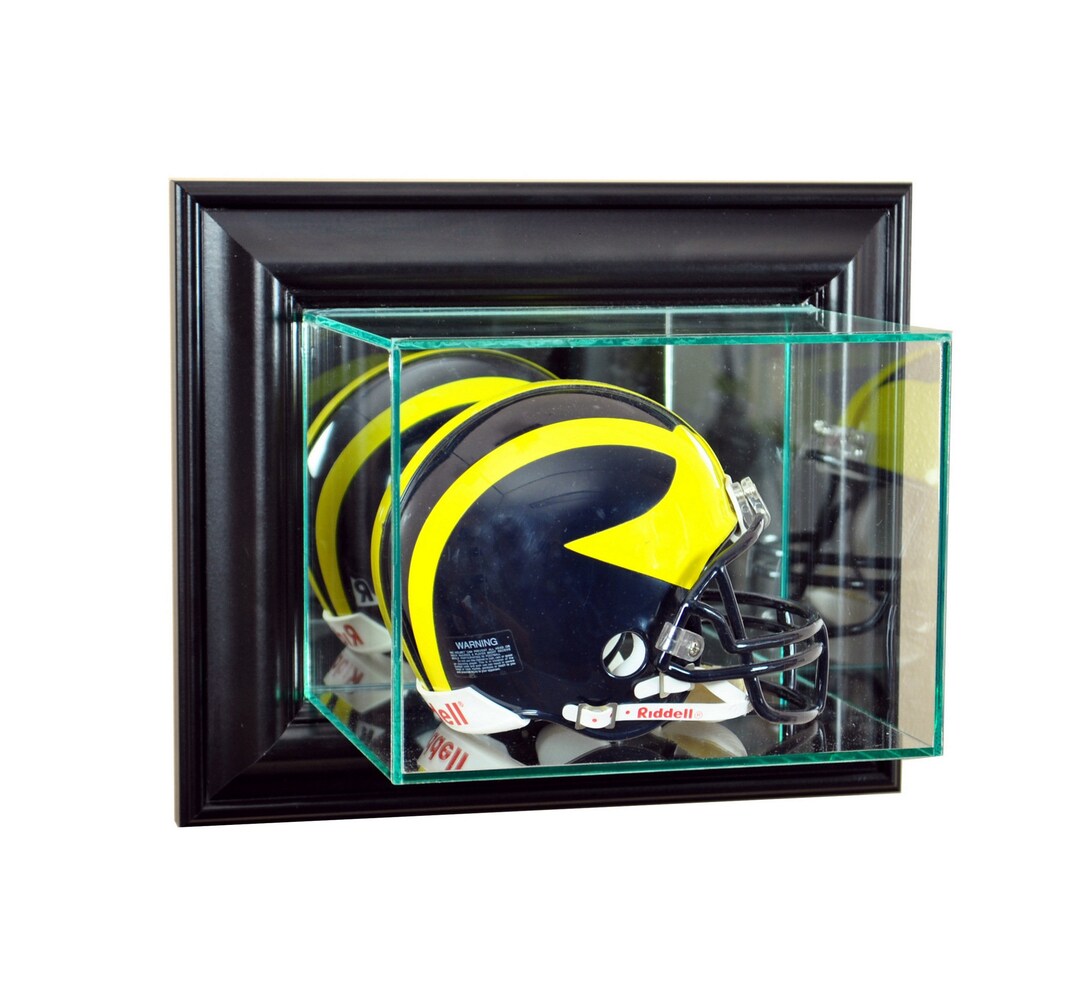Wall Mounted Mini Helmet Display Case UV Protected Mini Helmet Display ...
