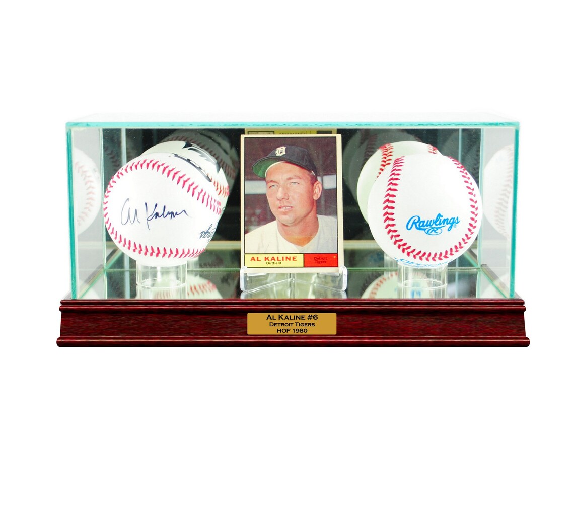 Card and Double Baseball Glass Display Case - Etsy