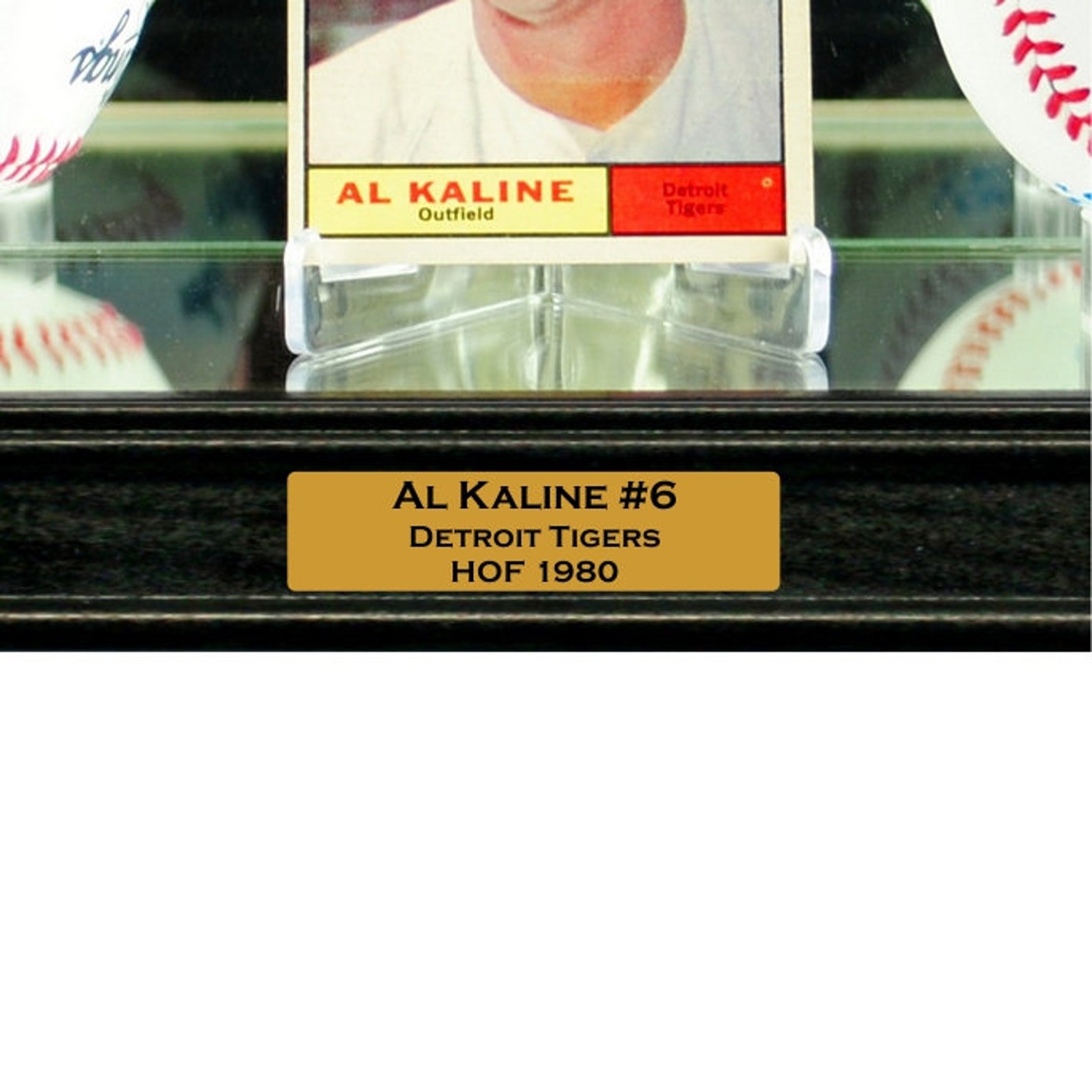 Card and Double Baseball Glass Display Case - Etsy