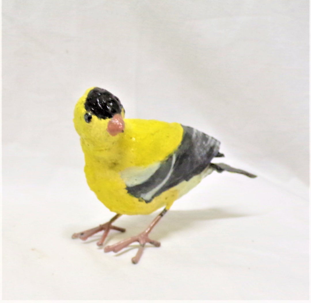 Metal Folk Art Goldfinch Sculpture #3269 - Etsy