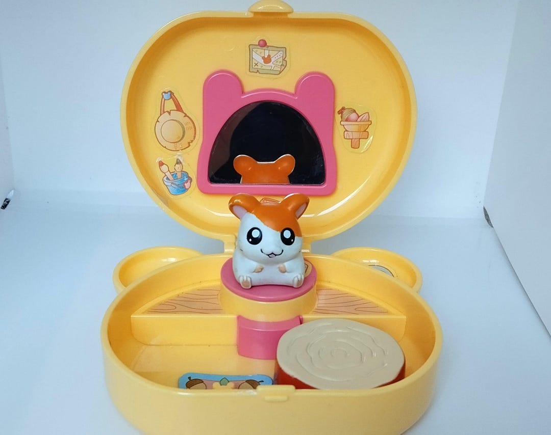 Hamtaro's Little House Pocket + 1 Action Figure, 2000s Hamtaro Play Set ...