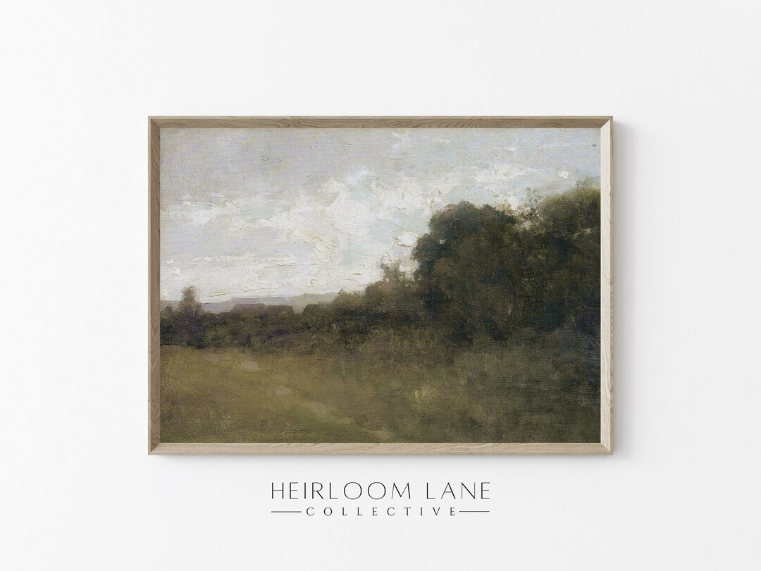 Vintage Moody Meadow Art Print Digital Download | Summer Country ...