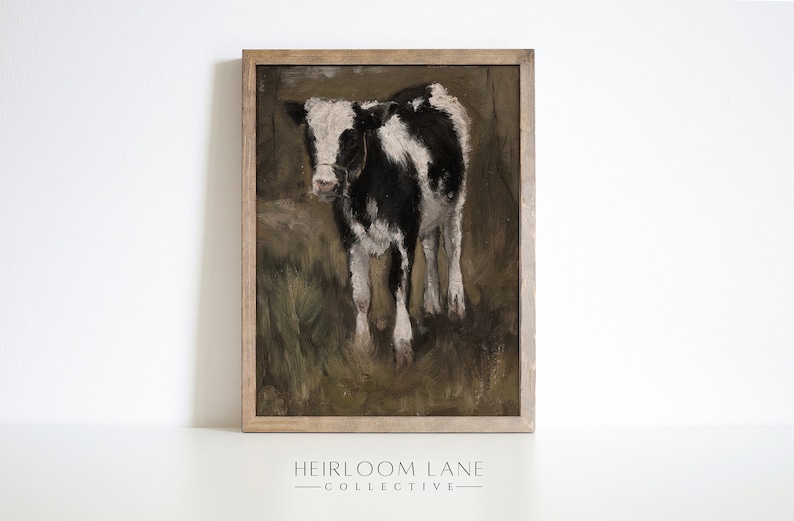 Vintage Cow Print Instant Digital Download Vintage Wall Art - Etsy