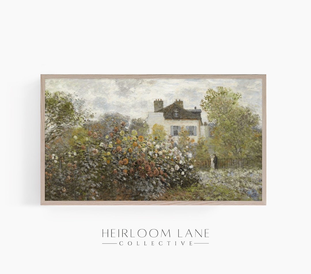 Vintage Spring Garden House Painting Instant Digital Download Frame TV ...