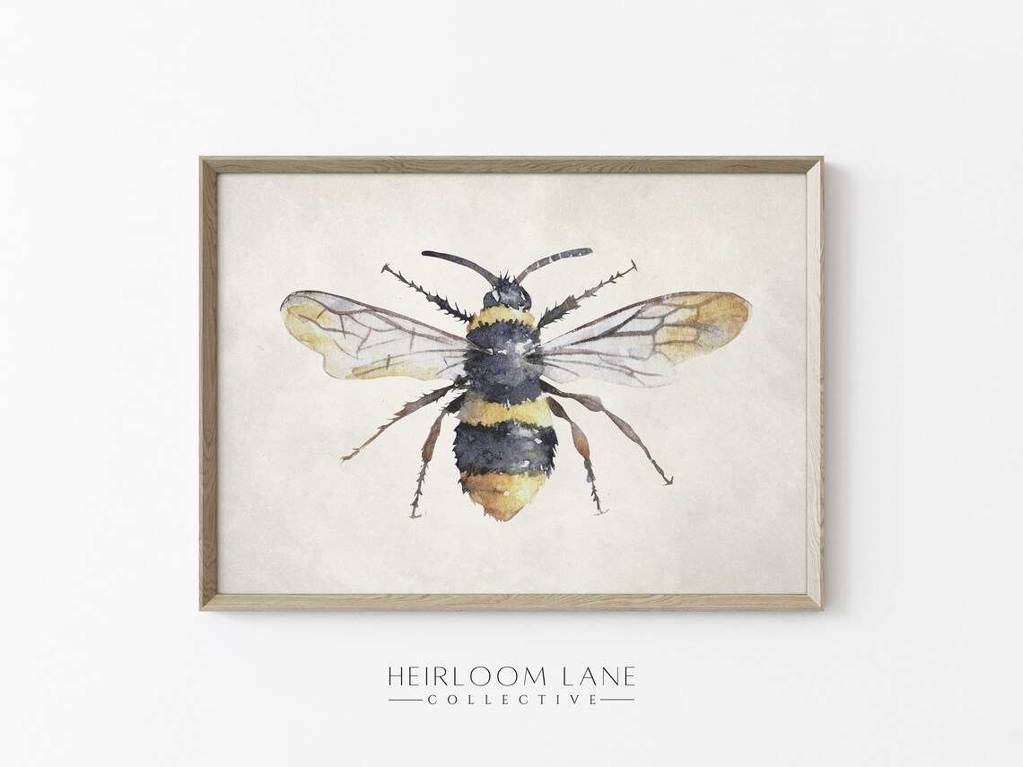 Bumble Bee Art Print | Printable Digital Download | Get Well Soon Gift ...