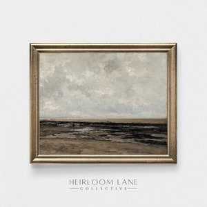 Vintage Villerville Beach Landscape Print Digital Download | Normandy ...