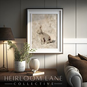 Vintage Bunny Painting Portrait | Printable Digital Download | Easter ...