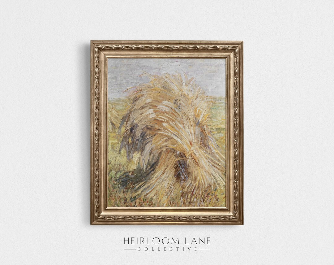 Vintage Corn Sheaf Country Field Print Digital Download | Cottage ...