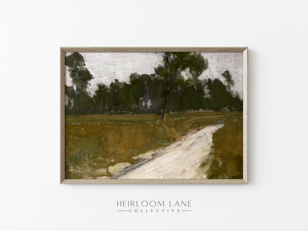 Vintage French Country Lane Print Digital Download | Dirt Road Artwork ...