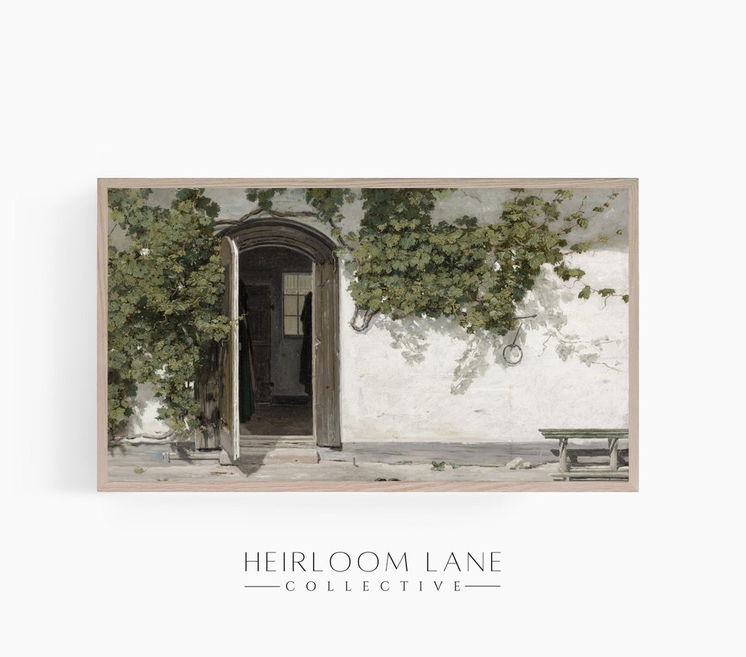 Vintage Summer Cottage Painting Instant Digital Download Frame TV Size ...