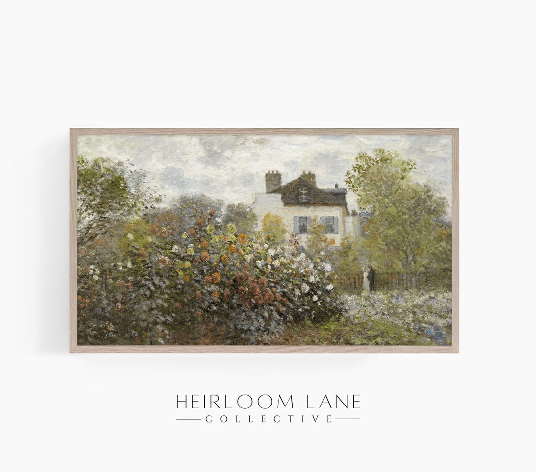 Vintage Spring Garden House Painting Instant Digital Download - Etsy