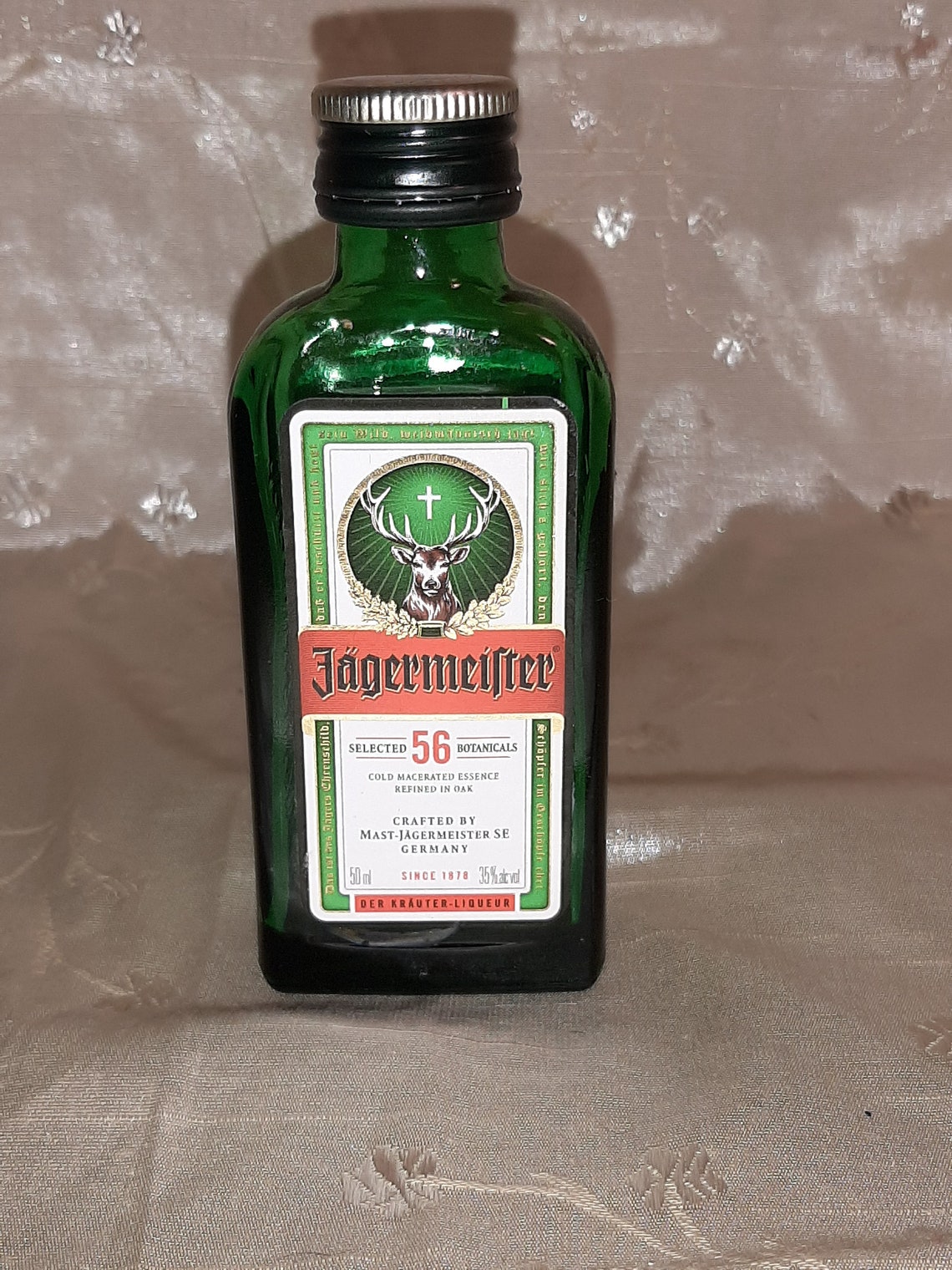 Empty Jagermeister mini liquor bottle 50 mL green glass | Etsy