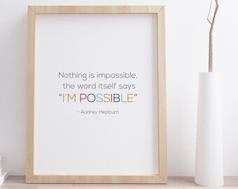 Audrey Hepburn Quote | Etsy