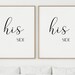 His Side & His Side Prints (set of 2) | Romantic Gallery Wall Art ...