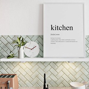 Kitchen Definition Print | Kitchen Wall Art | Kitchen Accessory ...