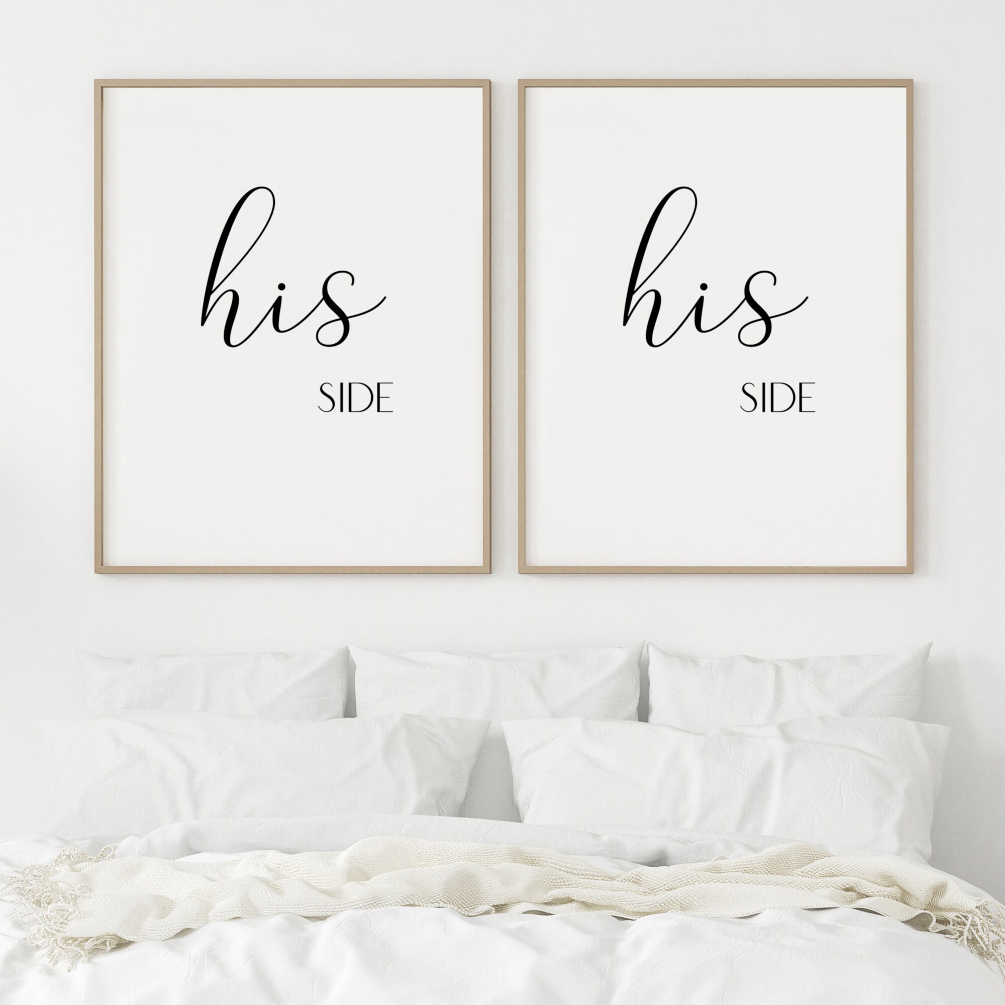 His Side & His Side Prints set of 2 Romantic Gallery Wall - Etsy UK