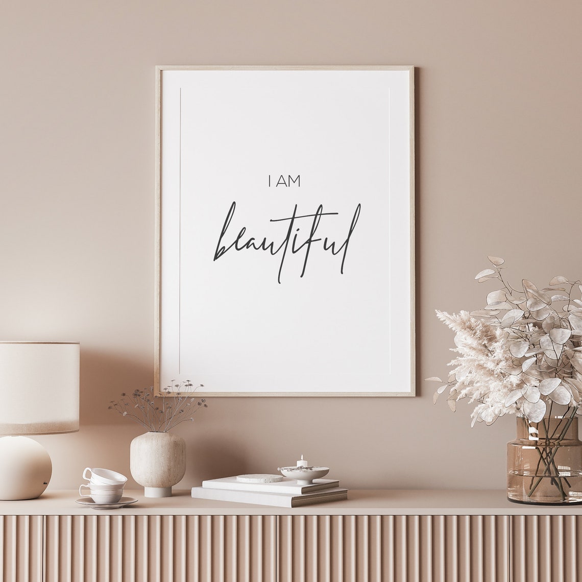 I Am Beautiful Print Printable Wall Art Quote Prints - Etsy