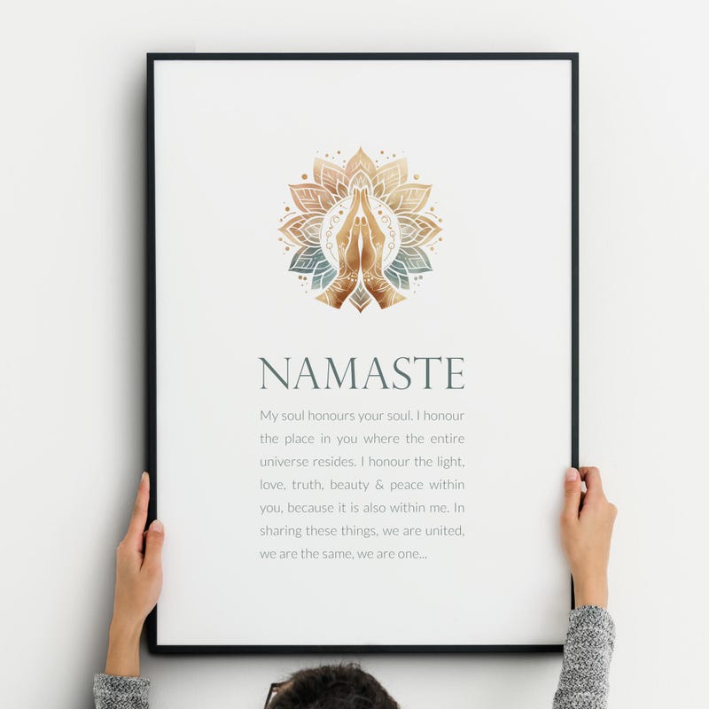 Namaste Poster - Etsy