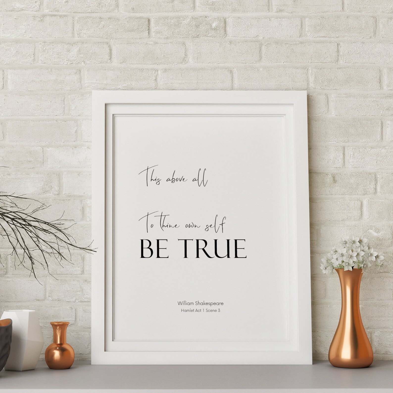 This Above All to Thine Own Self Be True Hamlet Act 1 | Etsy