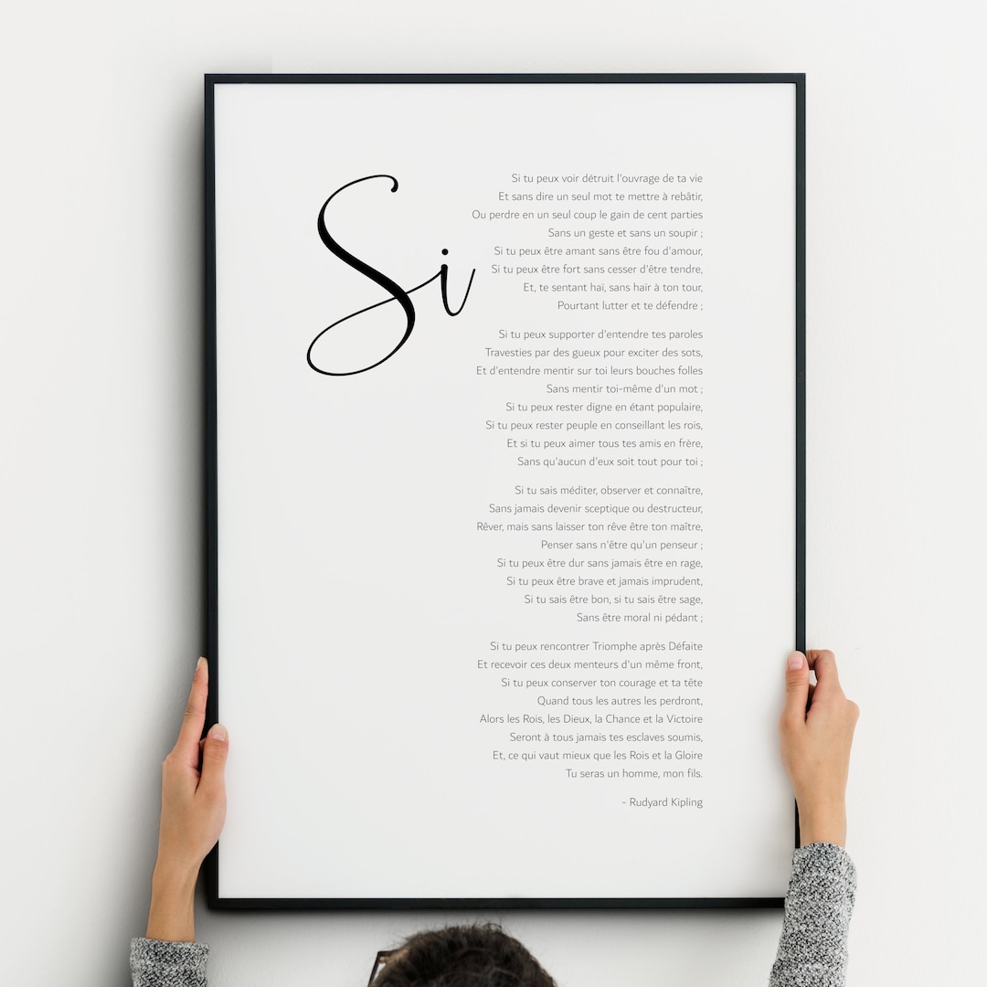Si, by Rudyard Kipling Print | Inspirational Poetry | Literary Wall Art ...