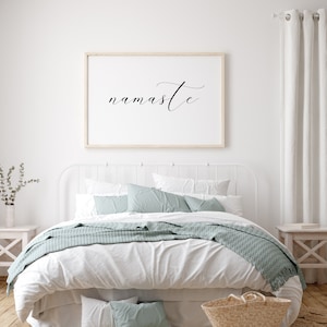 Namaste Print | Bedroom Wall Art | Living Room Decor | Bathroom Wall ...