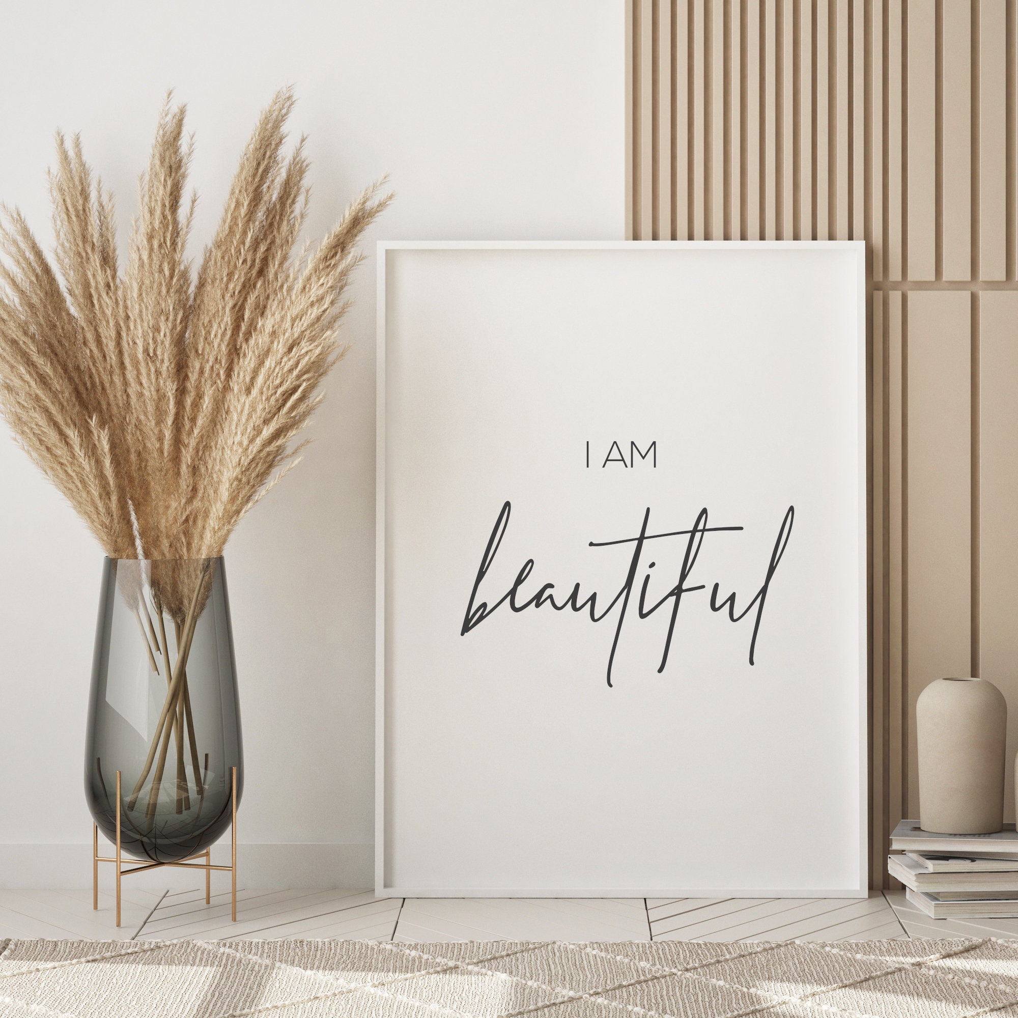 I Am Beautiful Print Printable Wall Art Quote Prints - Etsy