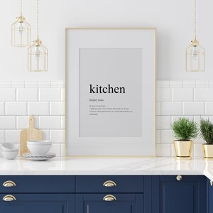 Kitchen Definition Print | Kitchen Wall Art | Kitchen Accessory ...