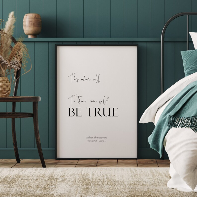 This Above All to Thine Own Self Be True Hamlet Act 1 - Etsy UK