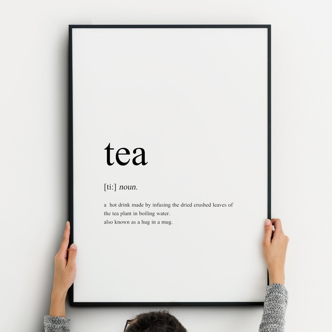 Tea Definition Print | Gift for Tea Lover | Kitchen Wall Art | Home ...