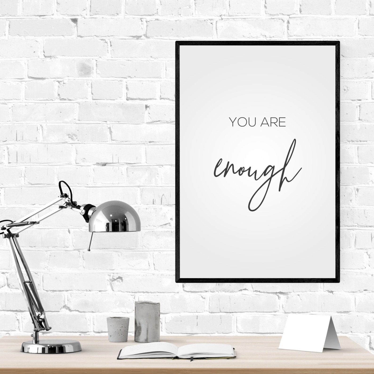 You Are Enough Print Affirmation Quote Inspirational Wall | Etsy