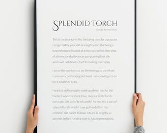 George Bernard Shaw Poem Printable - Inspirational Quote Wall Art, A ...
