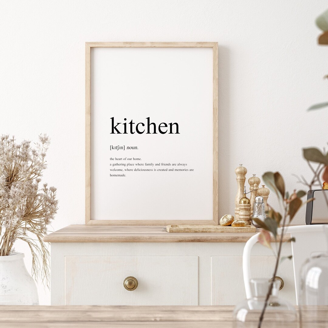 Kitchen Definition Print | Kitchen Wall Art | Kitchen Accessory ...