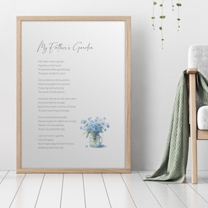 Sympathy Gift | My Father's Garden Print | My Father Kept A Garden Poem ...
