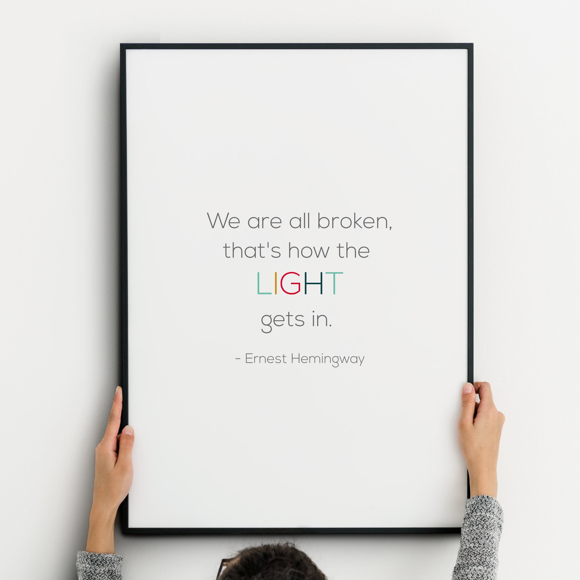 We Are All Broken Ernest Hemingway Quote Printable Wall - Etsy UK