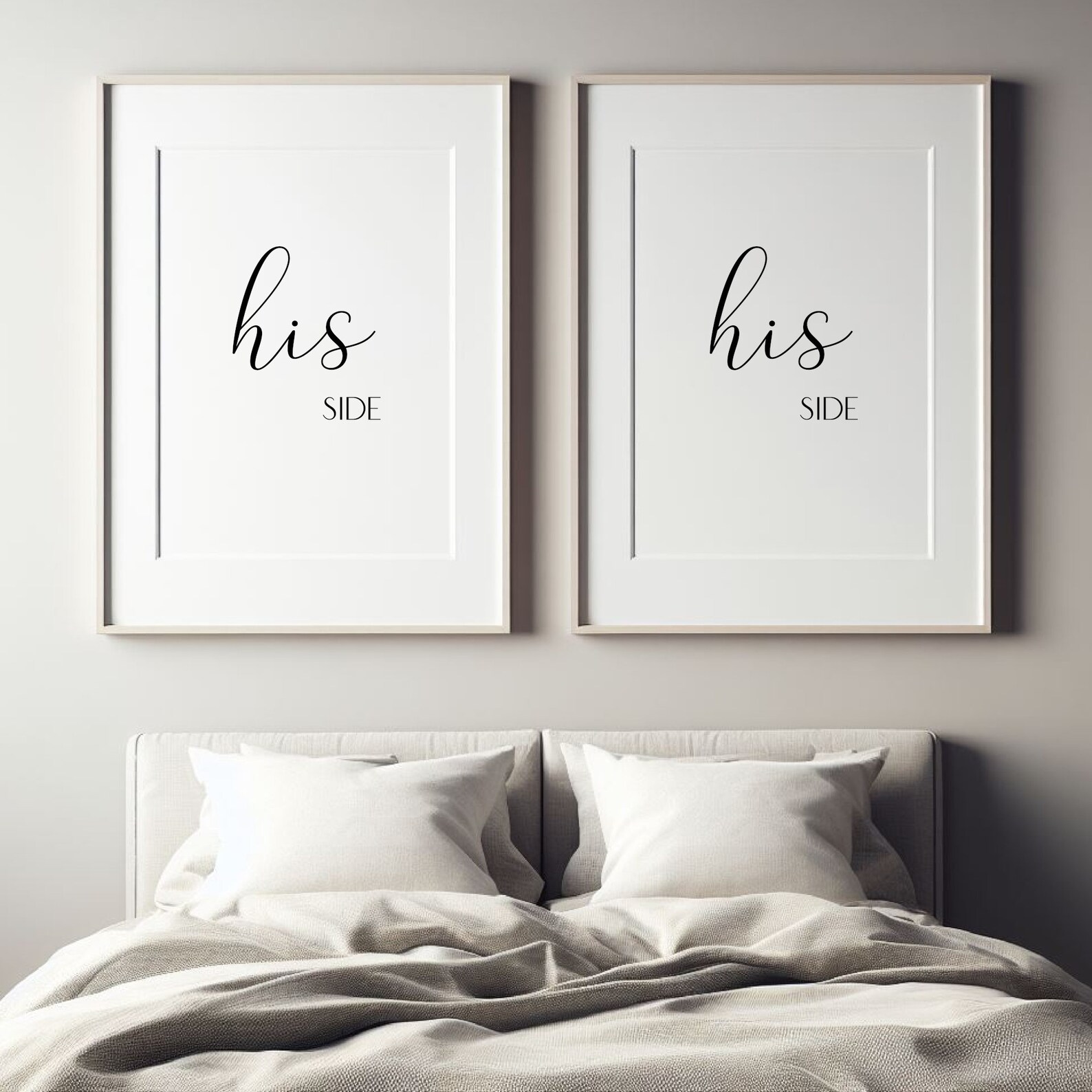 His Side & His Side Prints (set of 2) | Romantic Gallery Wall Art ...