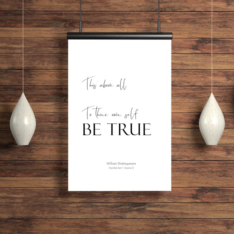 This Above All To Thine Own Self Be True Hamlet Act 1 | Etsy