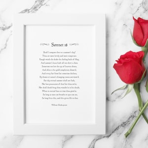 Shall I Compare Thee to A Summer's Day? Print | Romantic Wall Art ...